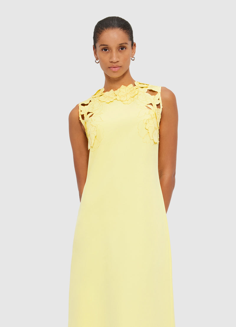Solene Appliqué Maxi Dress - Sorbet Yellow – LEO LIN