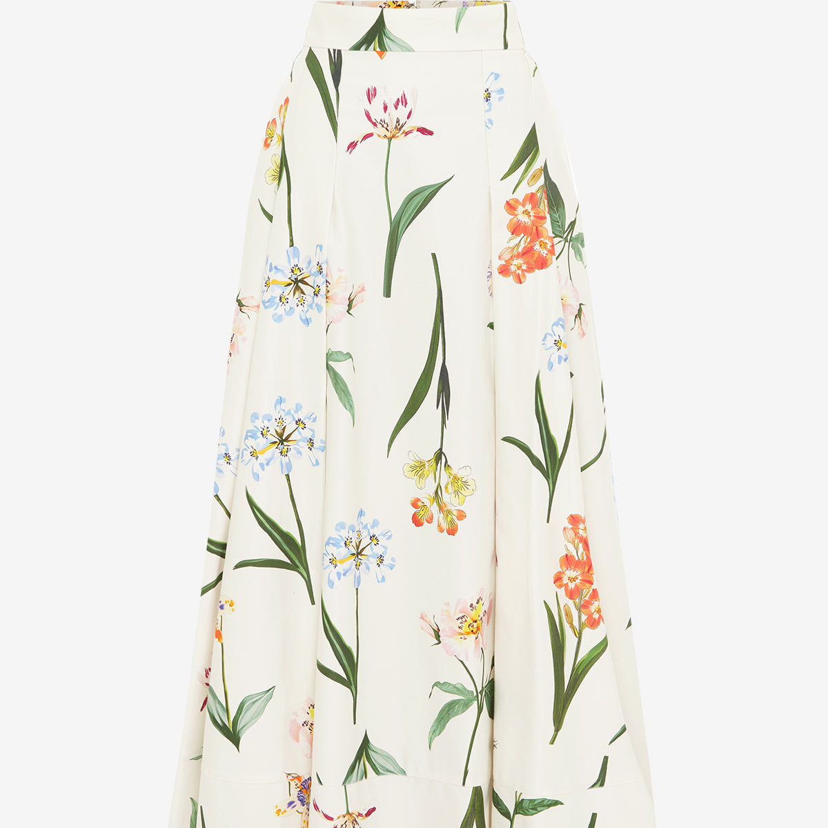 Rhiannan Skirt - Botanical Print in Snow – LEO LIN