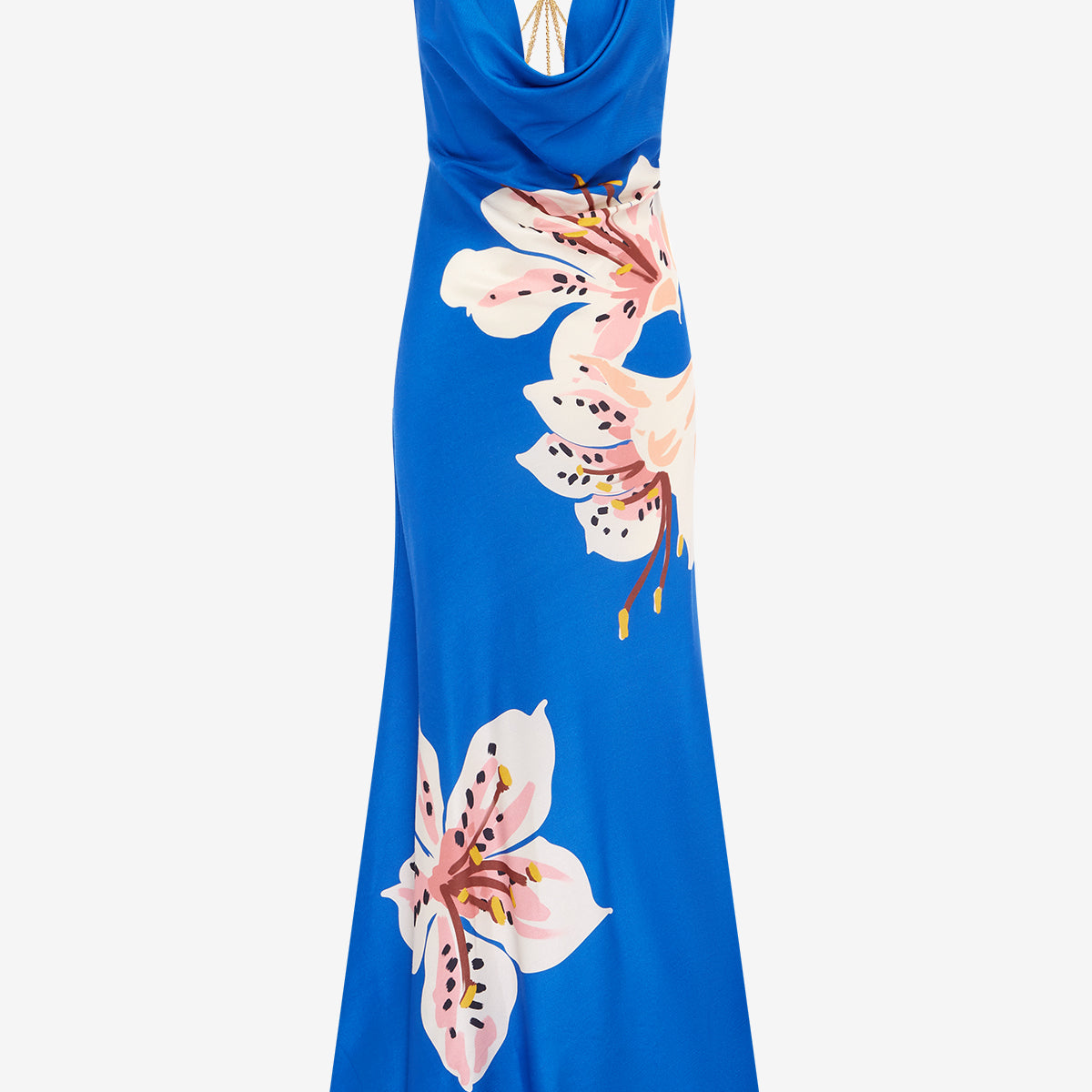 Imogen Gown - Lily Print in Cobalt – LEO LIN