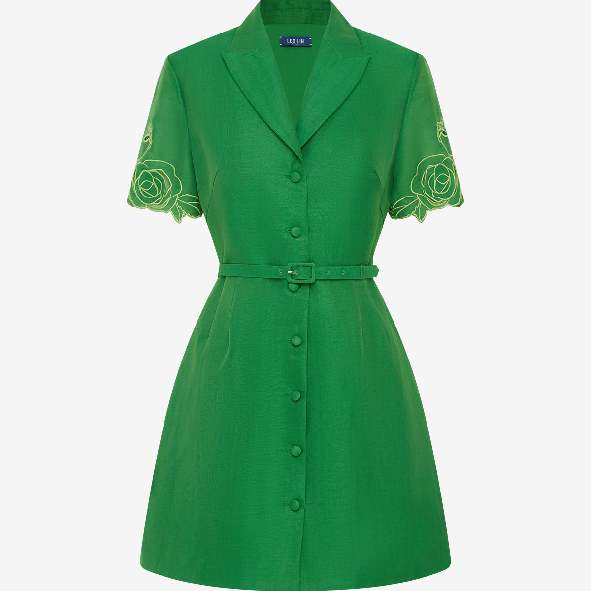 Brigitte Appliqué Mini Dress - Verdant – LEO LIN